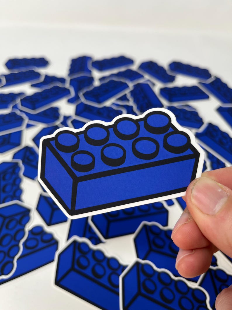 Classic Brick Sticker, Decal, BLUE, Brickengr - Etsy