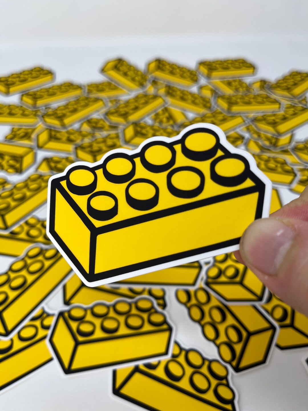 Classic Brick Sticker, Decal, YELLOW, Brickengr - Etsy