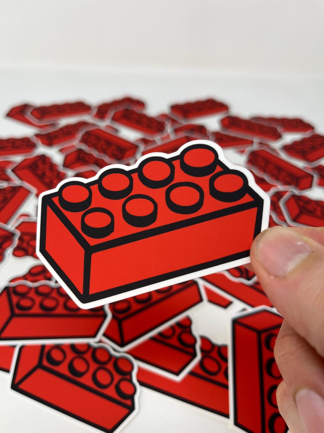 Classic Brick Sticker, Decal, RED, Brickengr - Etsy