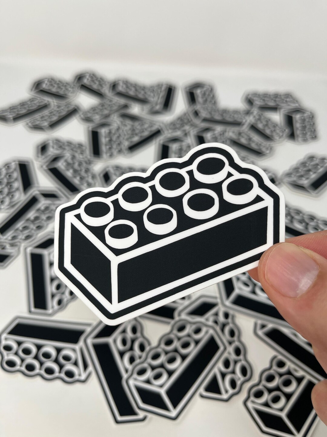 Classic Brick Sticker, Decal, BLACK, Brickengr - Etsy