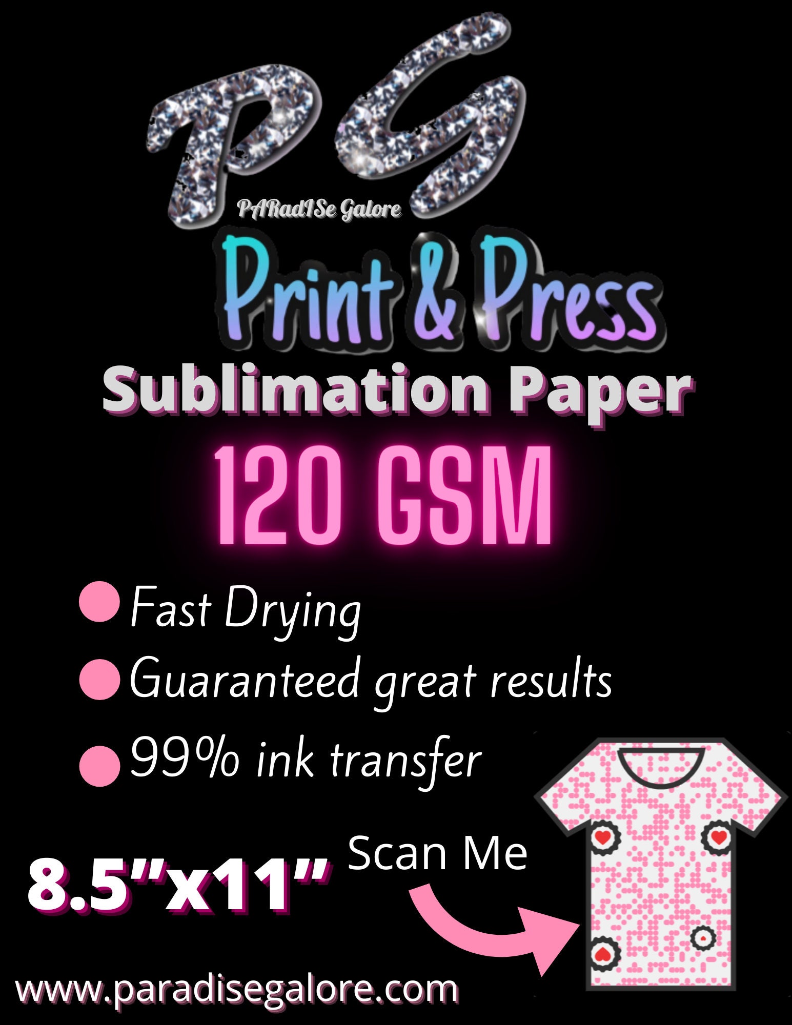 PG Print & Press Sublimation Paper - Etsy