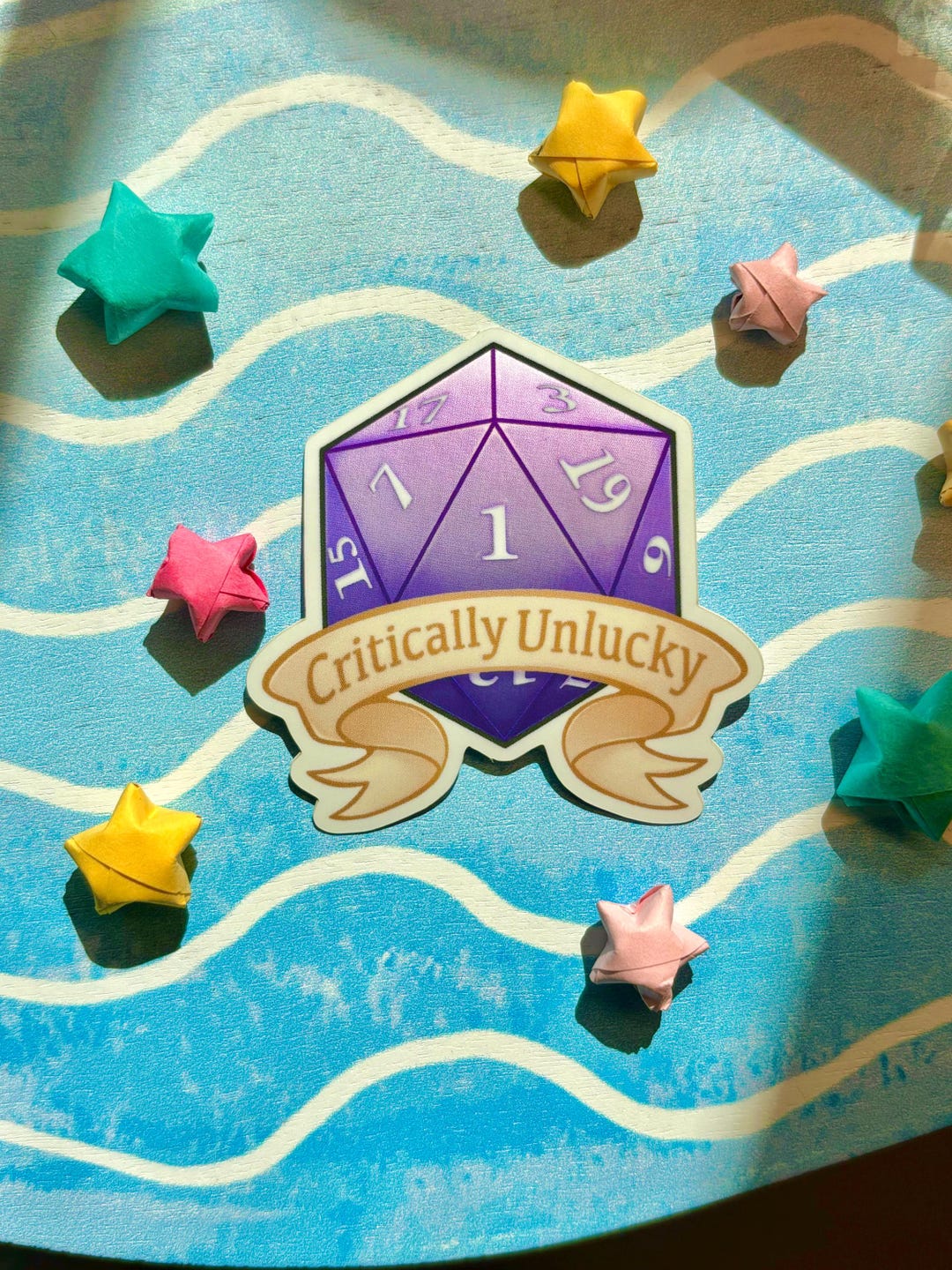 DND D20 Nat1 Critically Unlucky Vinyl Waterproof Reflective Sticker - Etsy