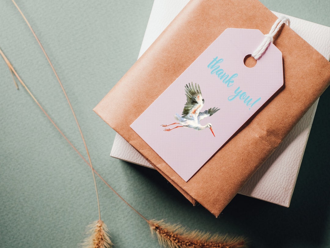 EDITABLE Thank You GIFT TAGS Baby Rabbit Baby Shower Invitation Boy ...