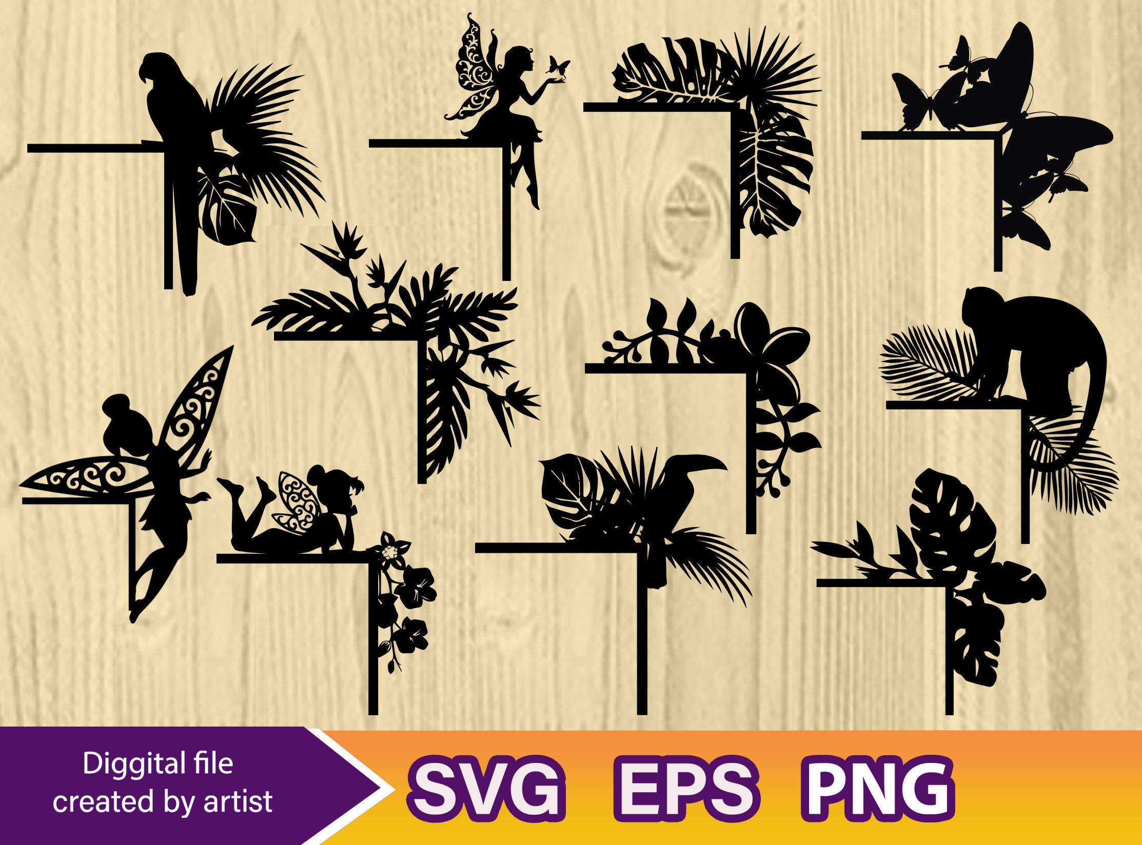 Door Corners Svg, Corner Svg, Laser Cut, Door Corner Eps, Corners ...