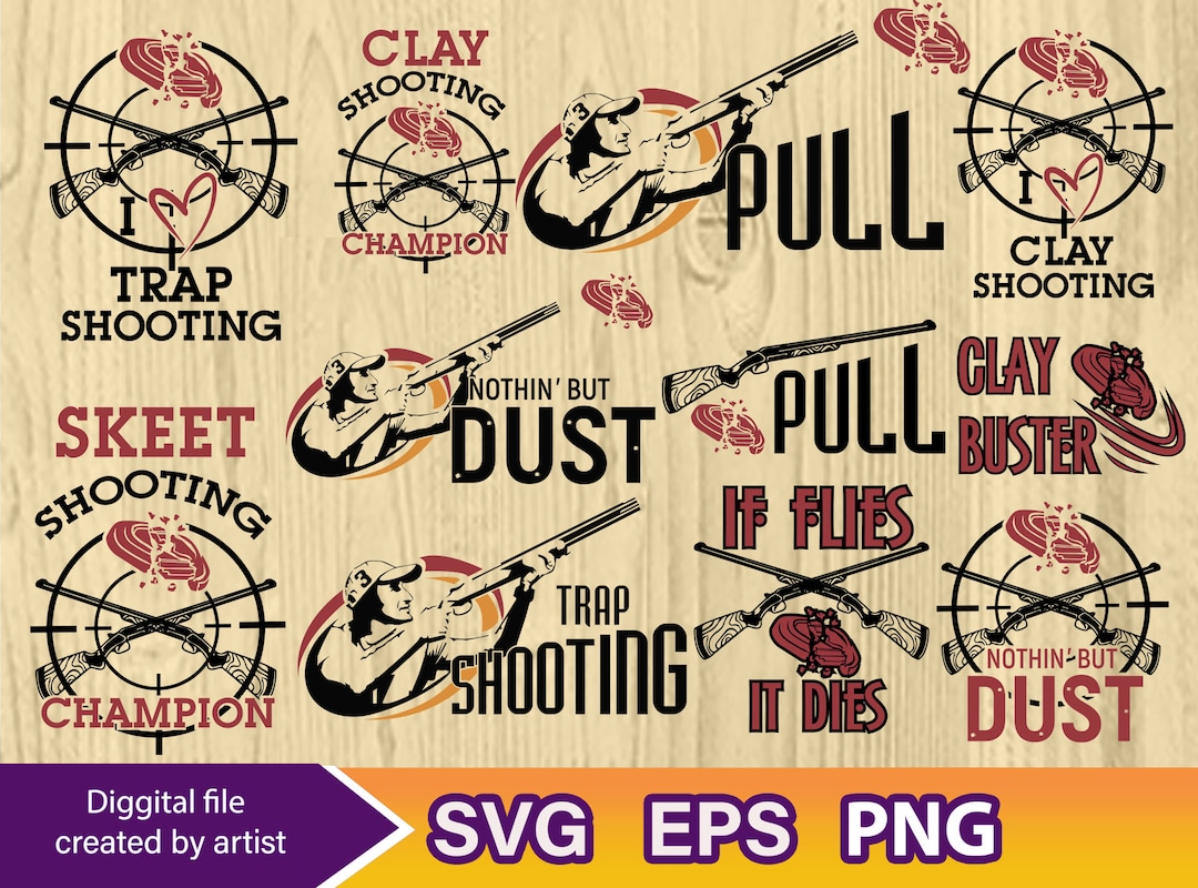 Trapshooting Bundle Svg, Clay Target Svg, Trapshooting Svg, Skeet ...
