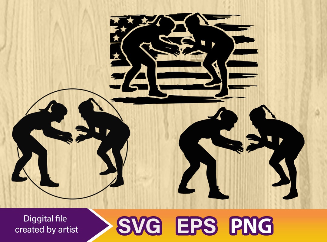 Female Wrestling SVG Bundle, Girl Wrestler SVG, Wrestling Png, Women's ...