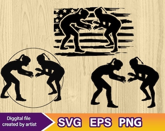 Female Wrestling SVG File, Girl Wrestler SVG, Wrestling Png, Women's ...