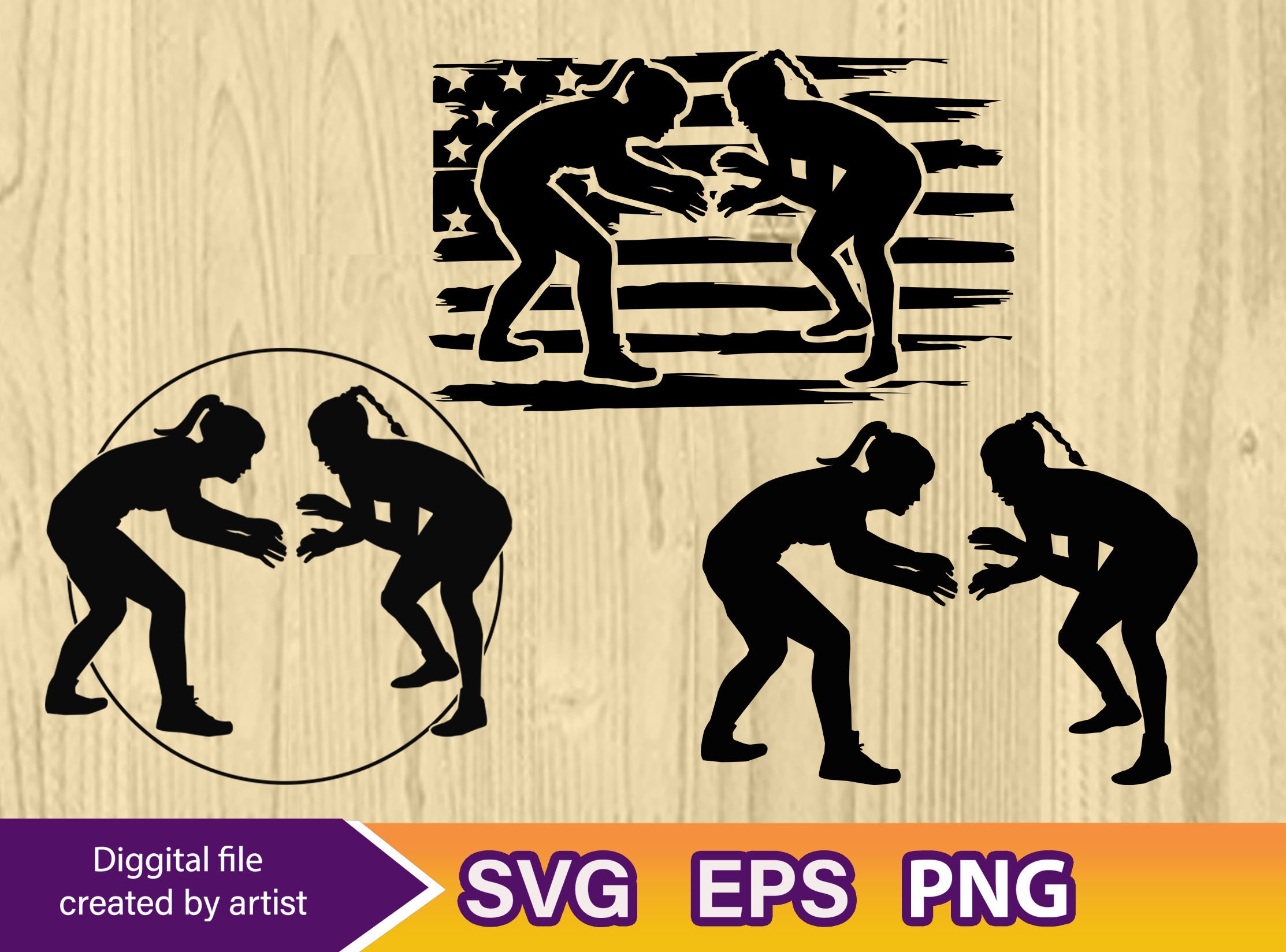 Female Wrestling SVG Bundle, Girl Wrestler SVG, Wrestling Png, Women's ...