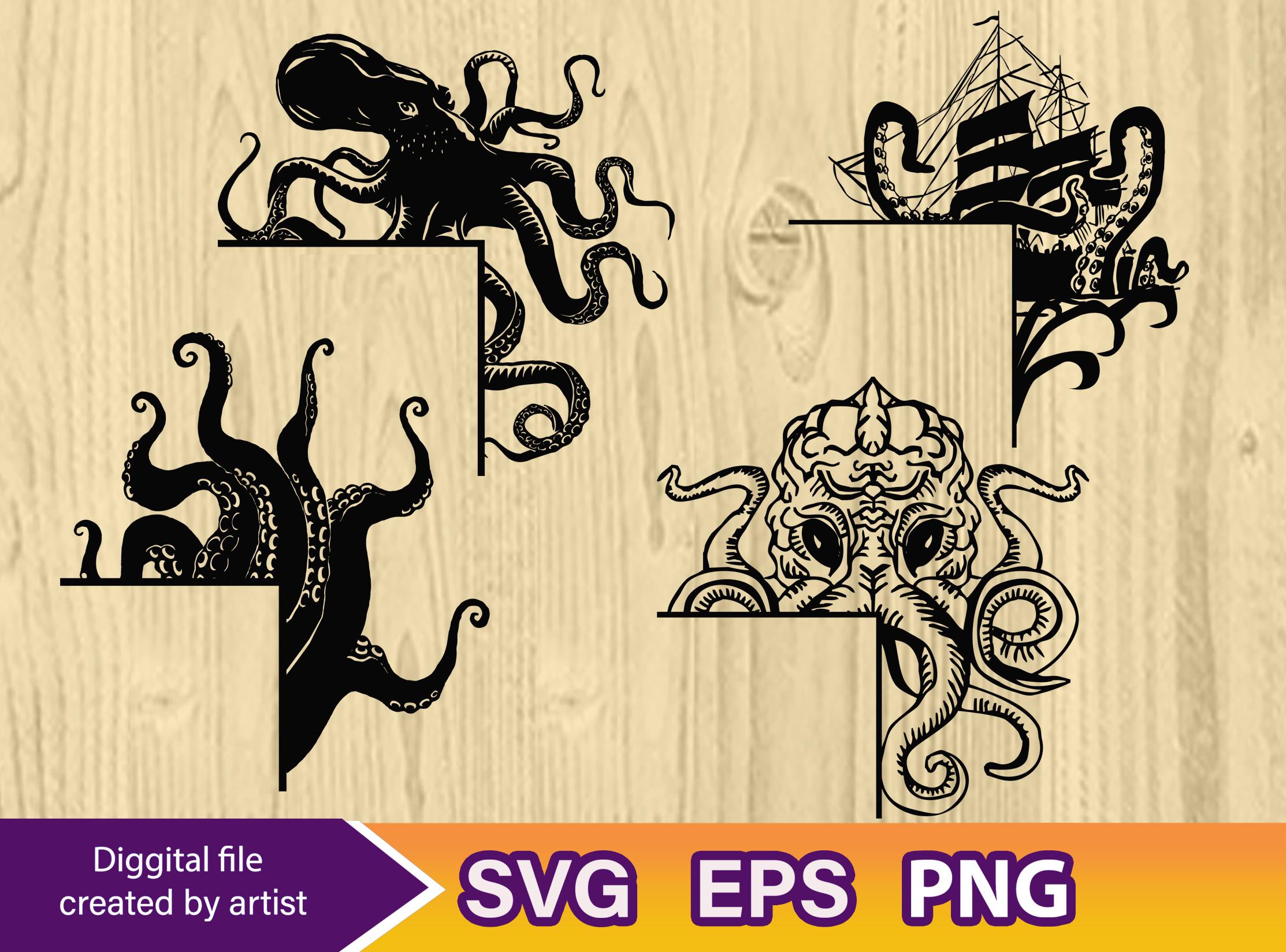 Octopus Door Topper Door Corner Svg, Octopus Corner Svg, Home ...