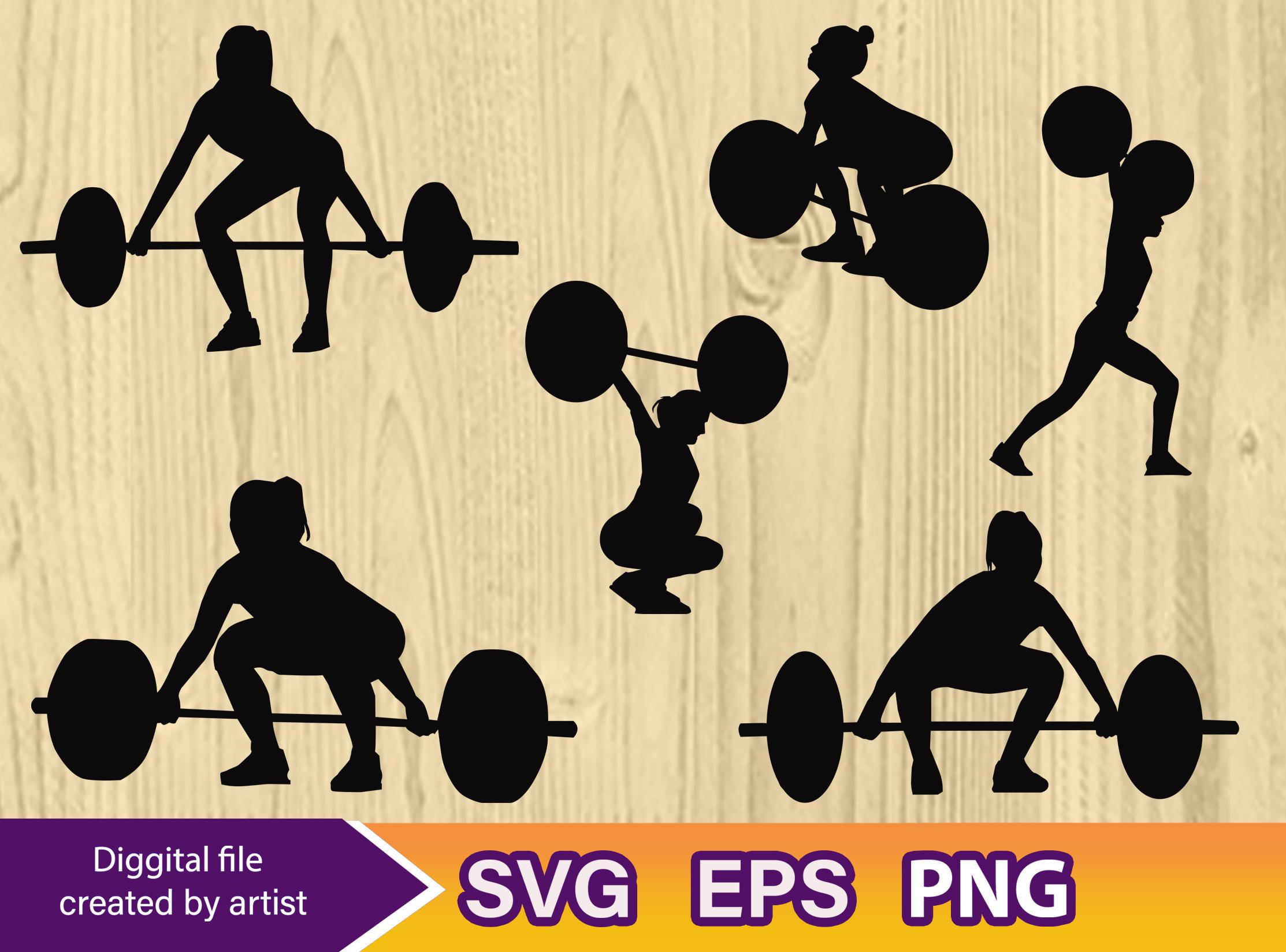 Weightlifting Girl Women Svg, Bundle, Power Lifting Girl Svg ...