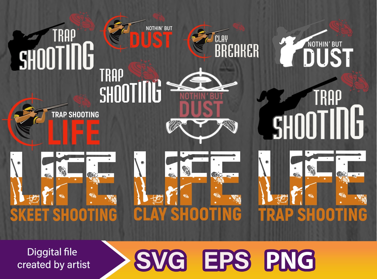 Trapshooting Bundle Svg, Clay Target Svg, Trapshooting Svg, Skeet ...
