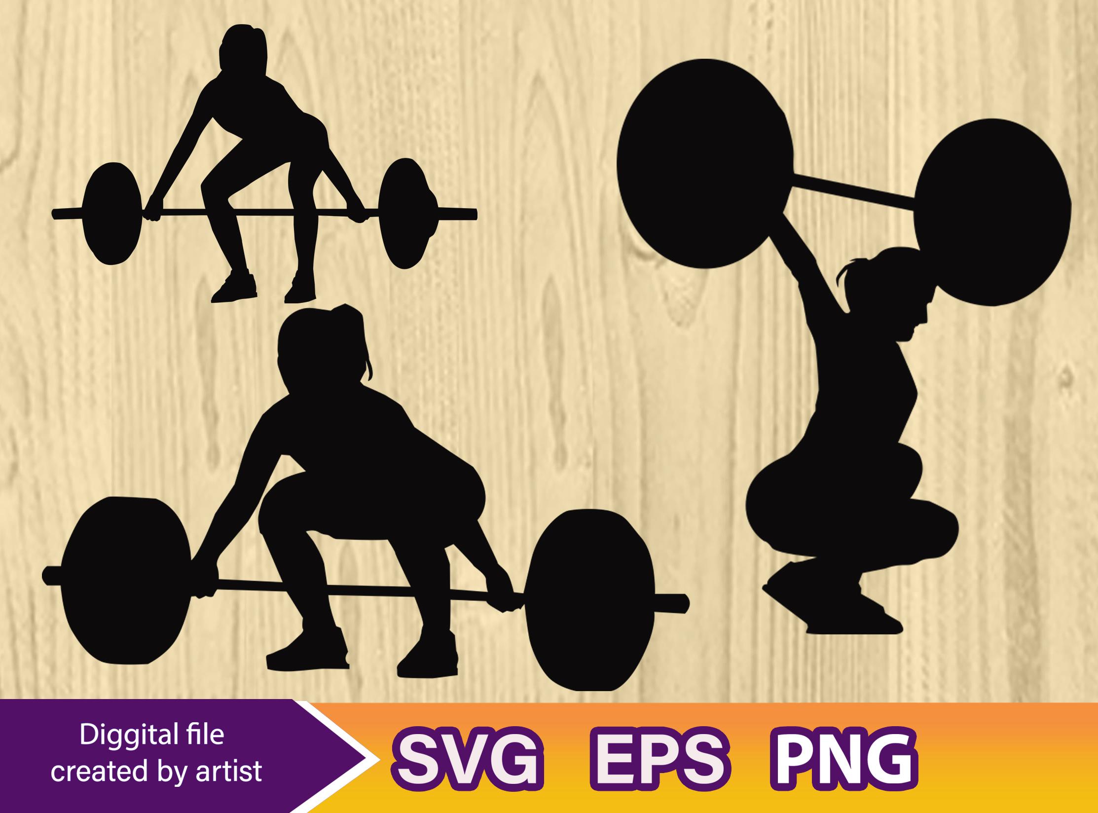 Weightlifting Girl Women Svg, Bundle, Power Lifting Girl Svg ...