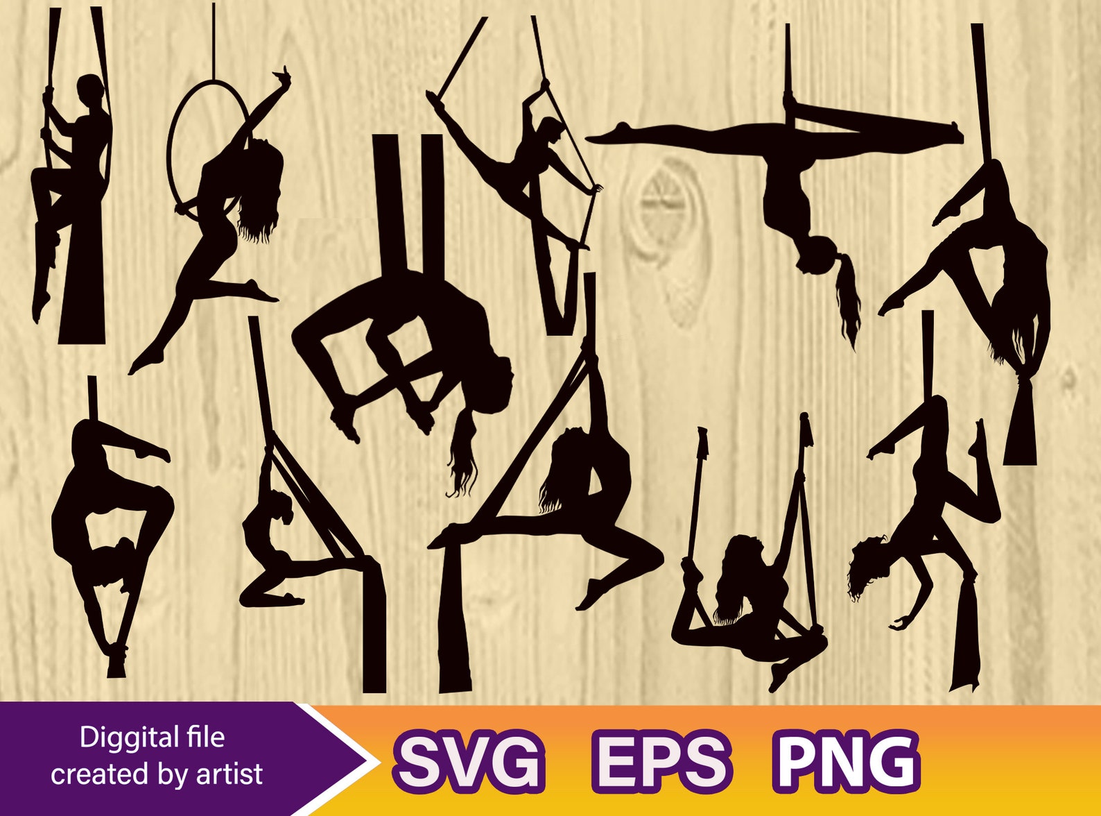 Aerialist SVG, Aerialist Bundle SVG, Acrobat SVG, Aerial Acrobat Svg ...