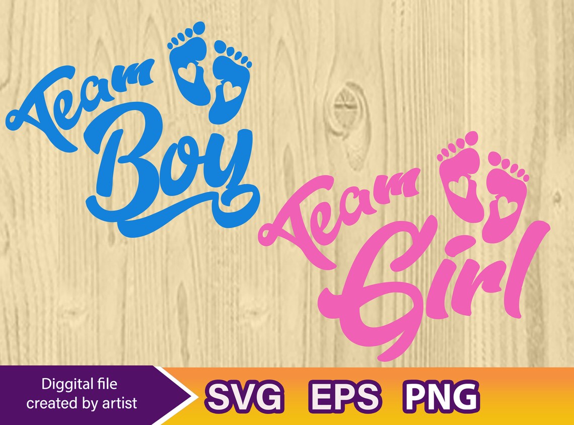 Team Boy SVG, Team Girl SVG, Cricut File, Team Boy Png, Team Girl Png ...
