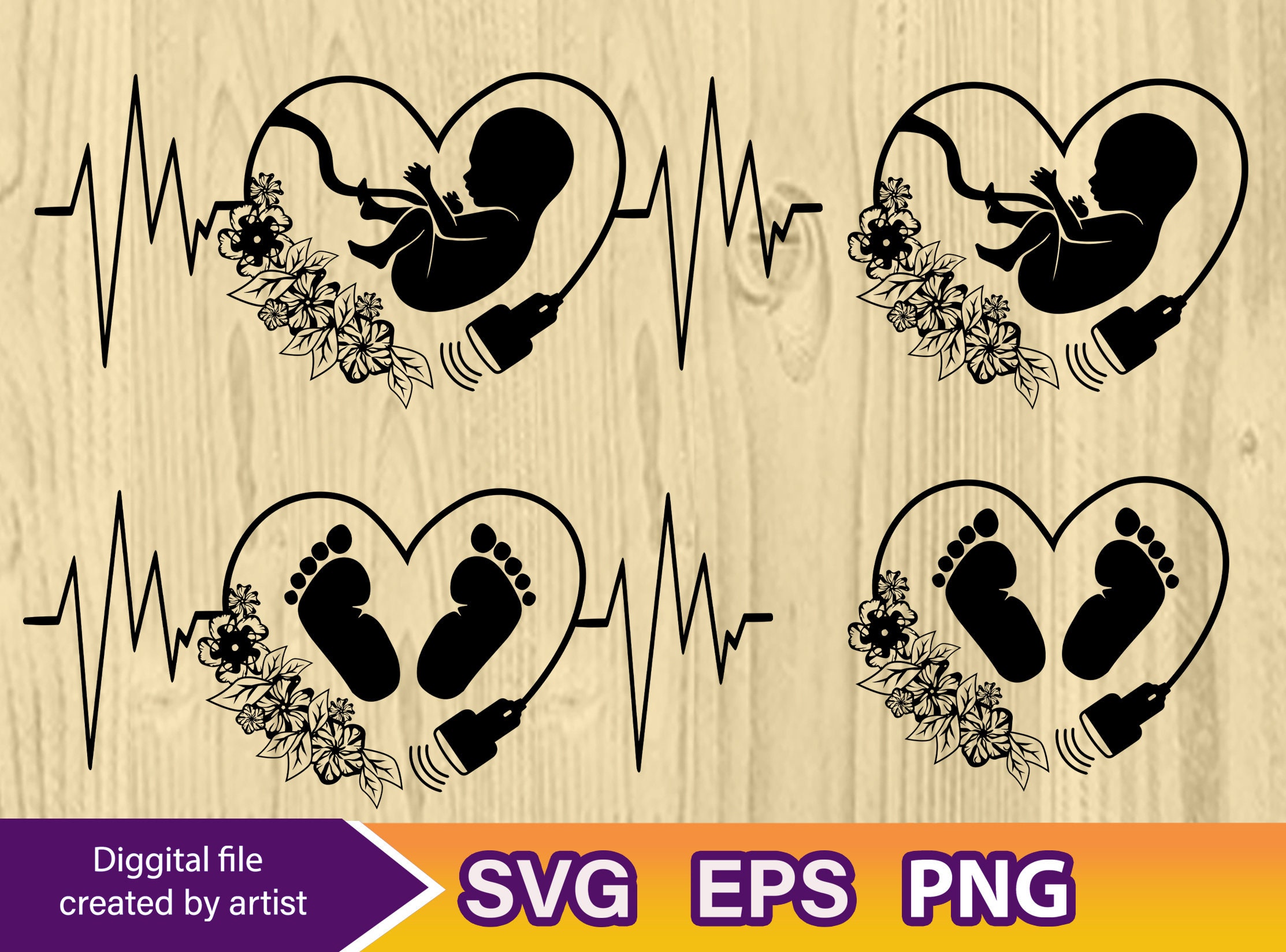 Ultrasound Bundle Svg, Ultrasound Heartbit Svg, Ultrasound Probe ...