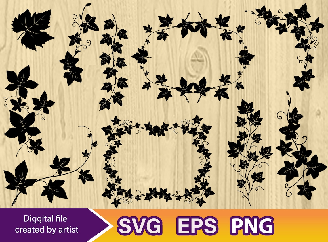 Ivy Leaf Svg, Ivy Svg, Cricut File, Vines Svg, Ivy Leaf Bundle - Etsy