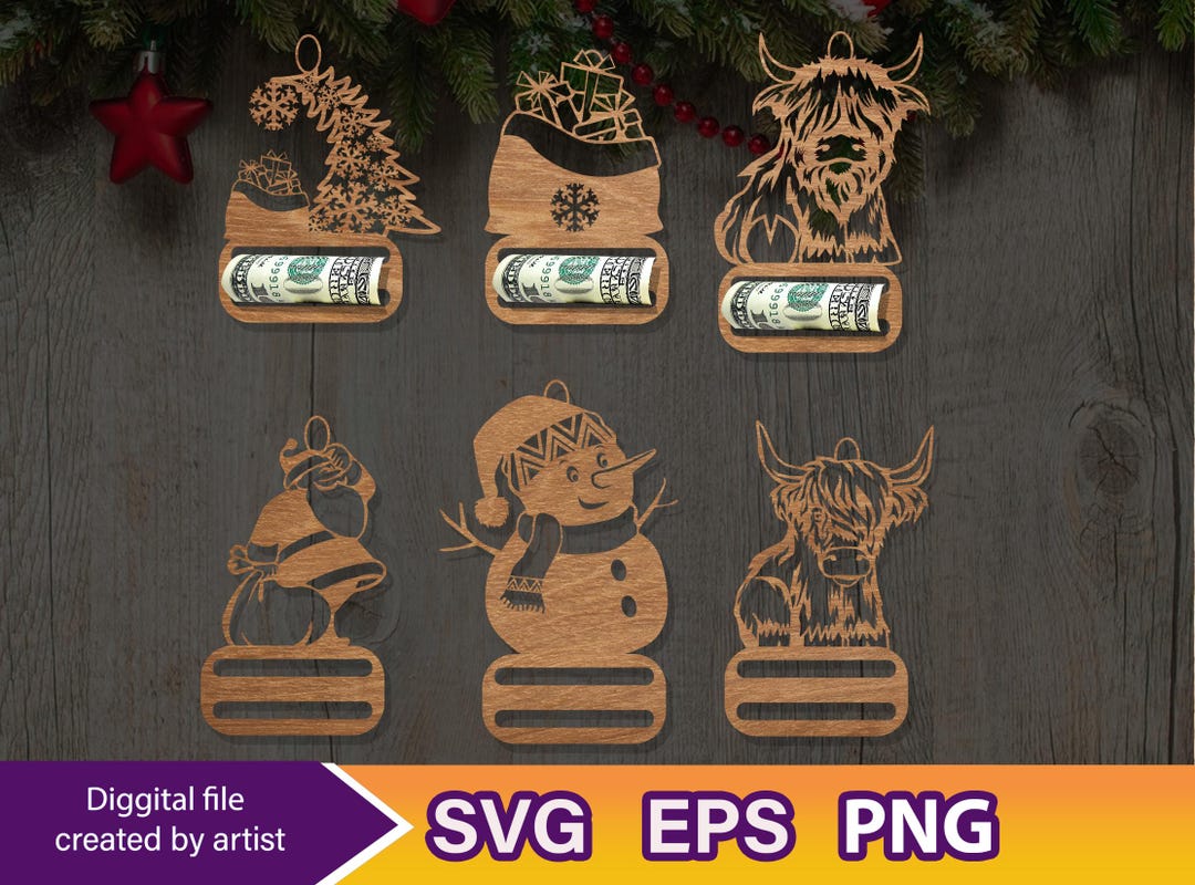 Christmas Money Svg Bundle, Money Sing Christmas Decor, Christmas Money ...