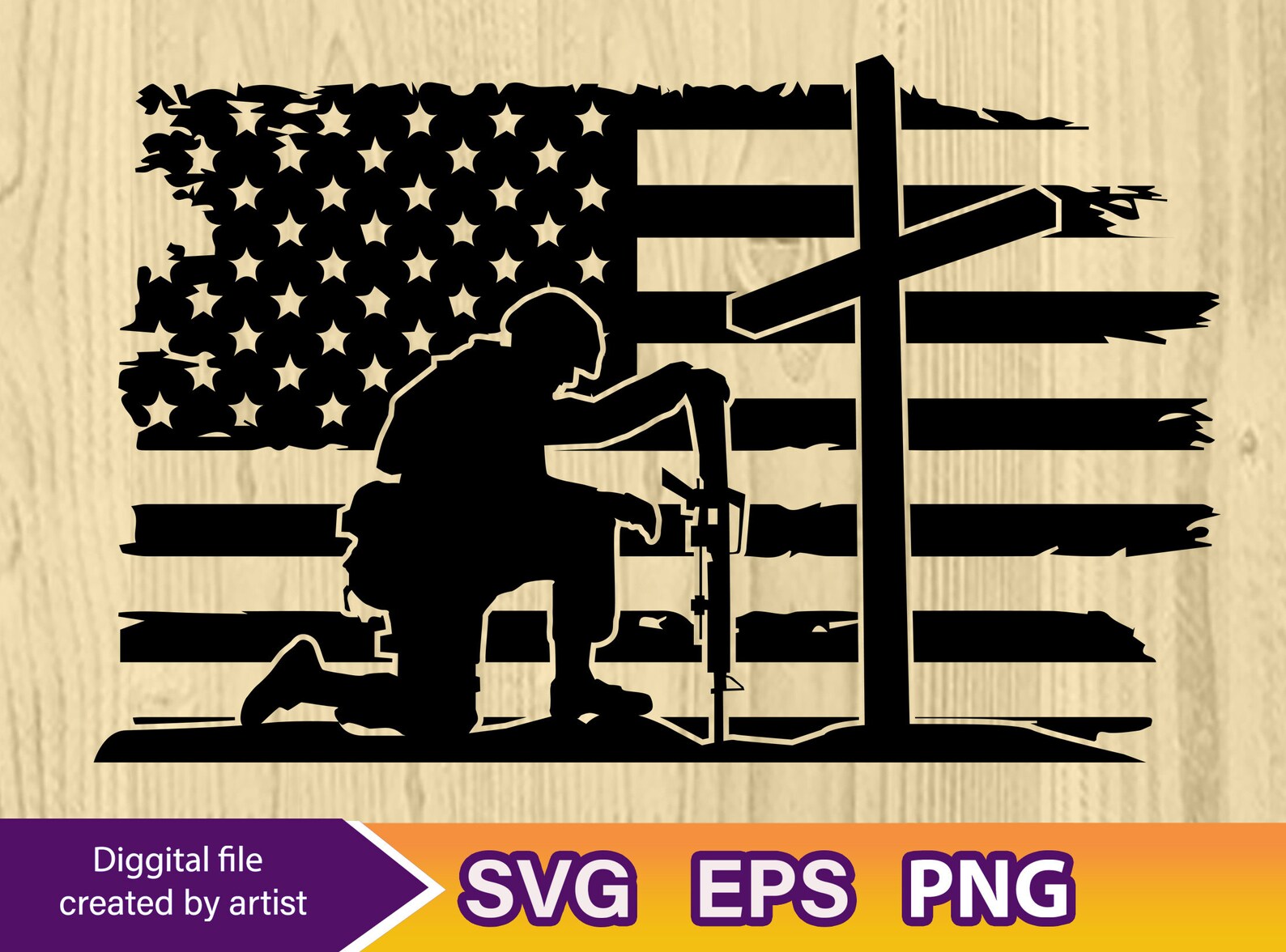 Praying Soldier Svg, Praying Soldier , Cricut File, Soldier Kneeling ...
