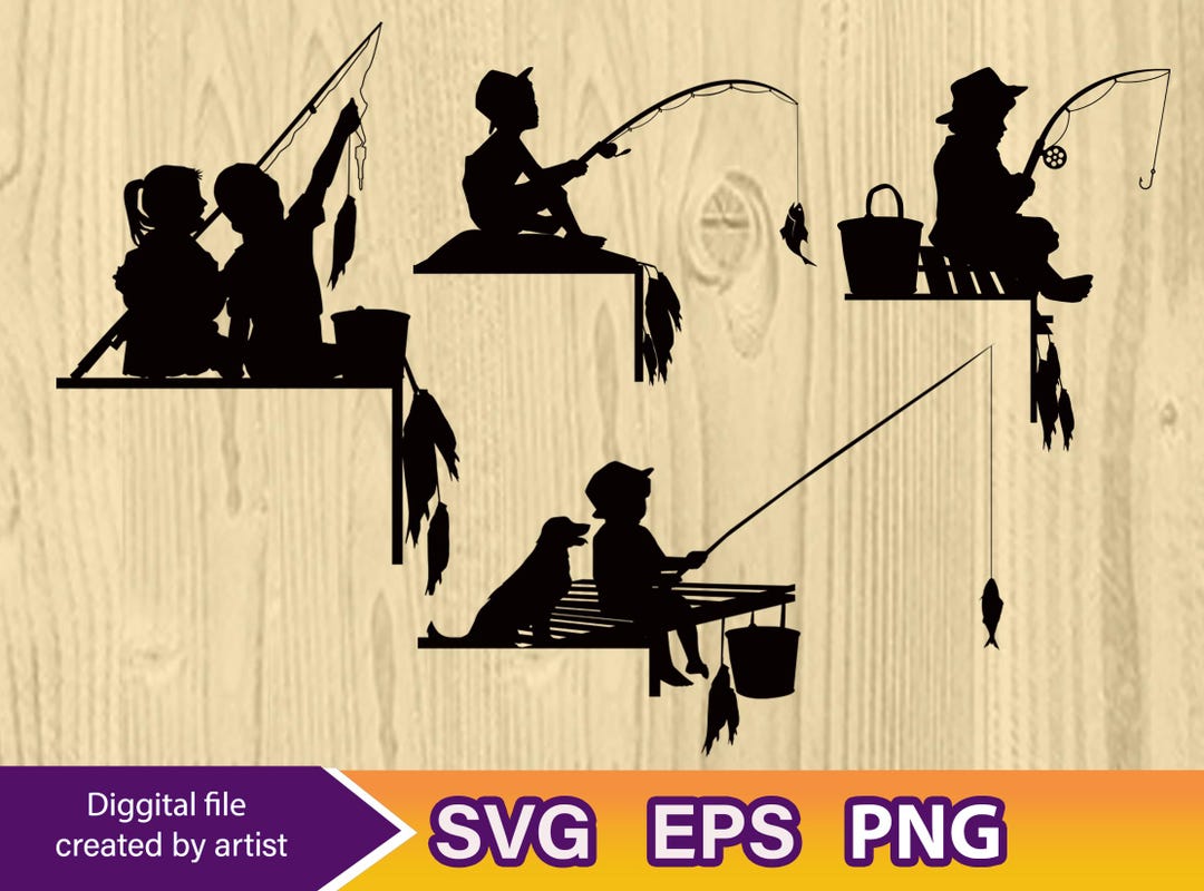 Fishing Door Corner SVG, Boy Fishing Door Corner Svg, Little Fisherman ...