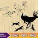 Deer Hunting With Hounds Svg, Deer Hunting Scene, Hounds Running Deer ...