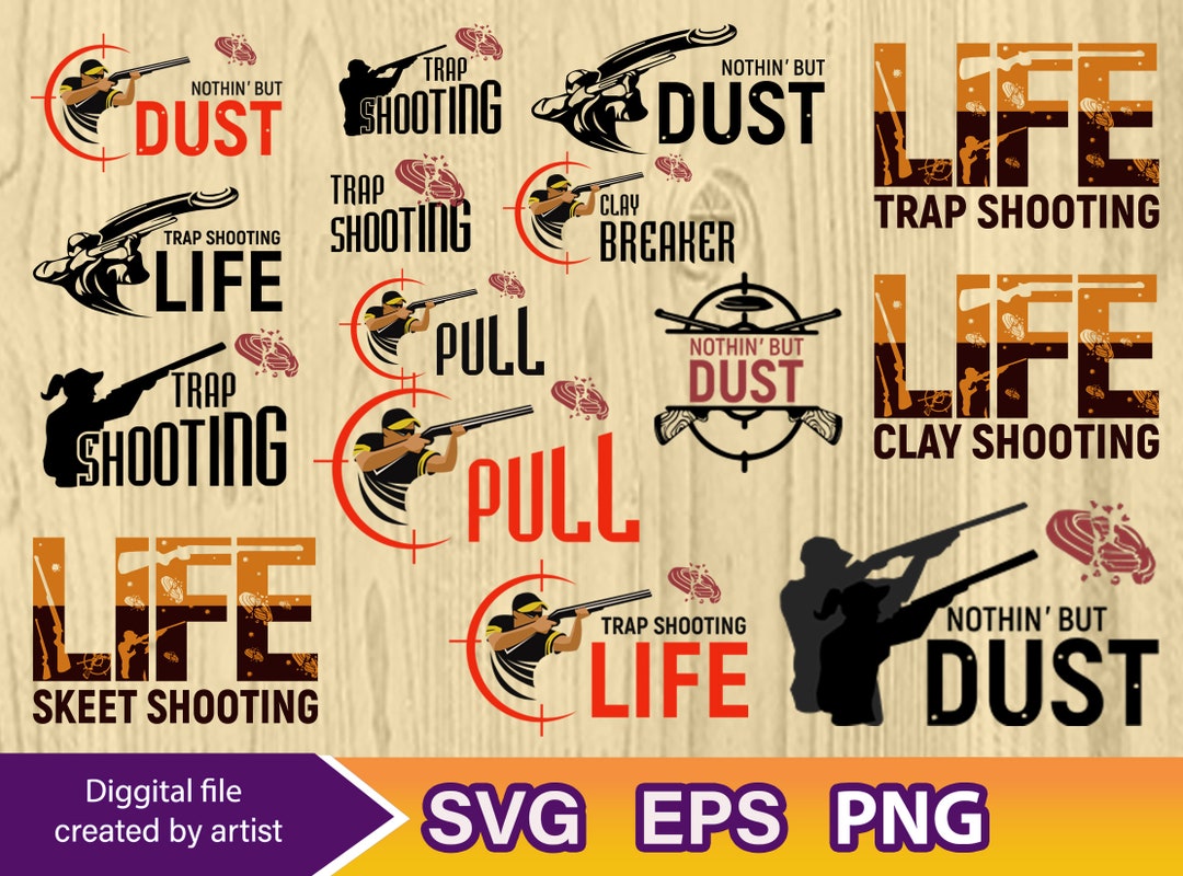 Trapshooting Bundle Svg, Clay Target Svg, Trapshooting Svg, Skeet ...