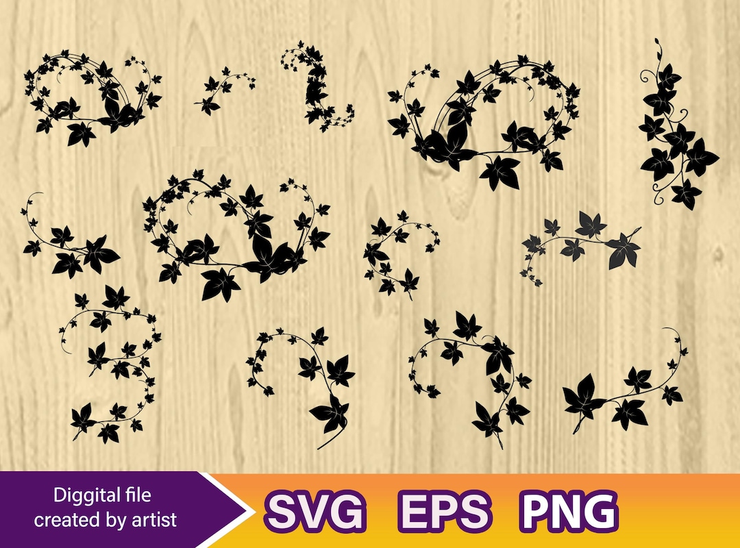 Ivy Leaf Svg, Ivy Svg, Cricut File, Vines Svg, Ivy Leaf Bundle - Etsy