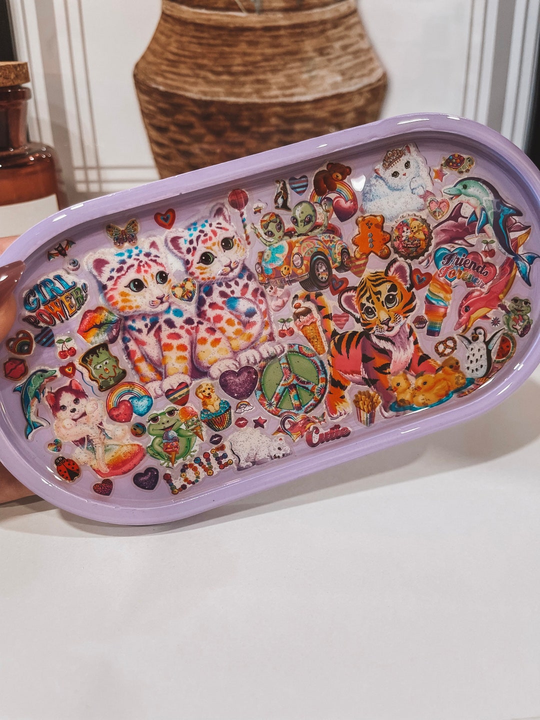 Lisa Frank Purple Jesmonite Jewelry Tray - Etsy