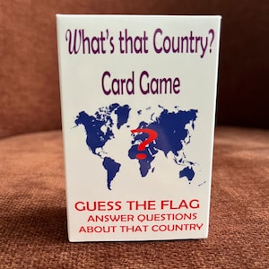 What's That Country? CARD GAME - Country Flag and Fact Guessing. 100 ...