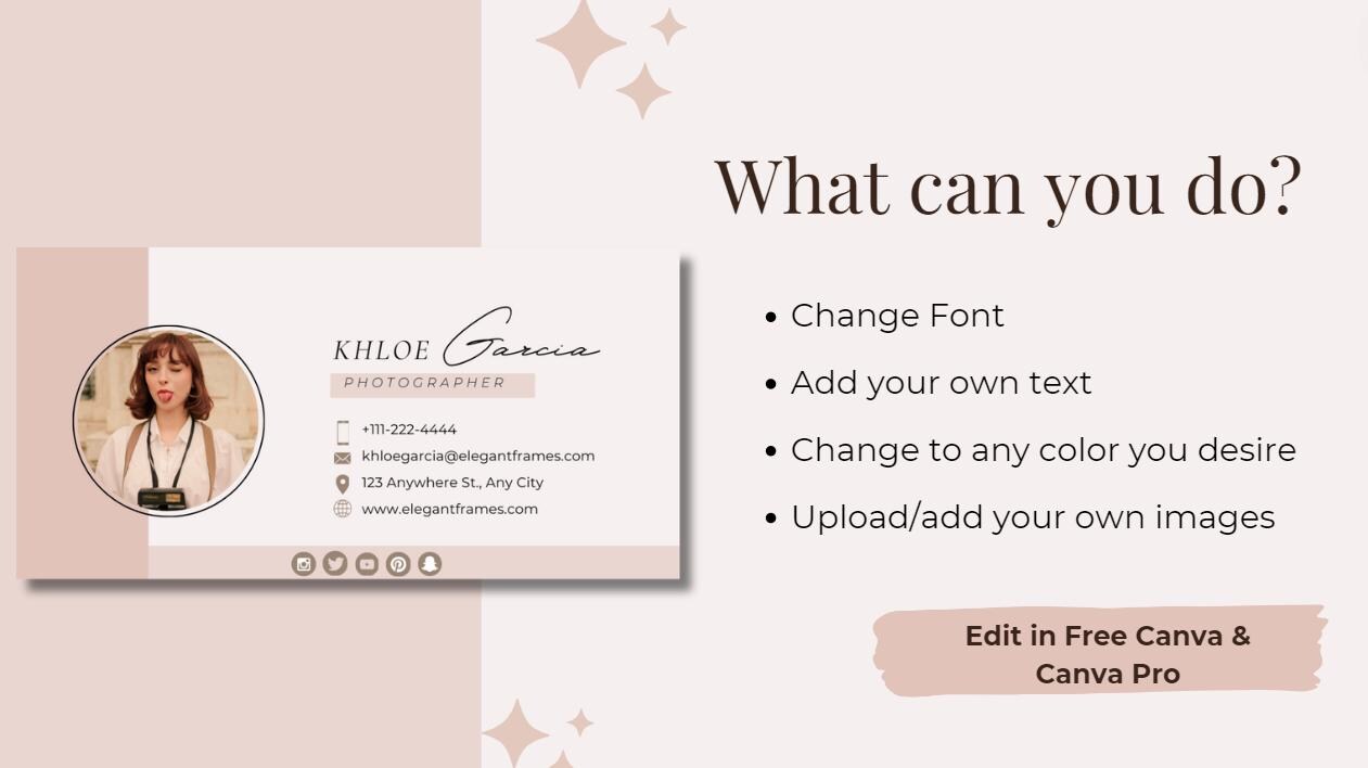 Email Signature Template, Photography Signature Template, Editable ...