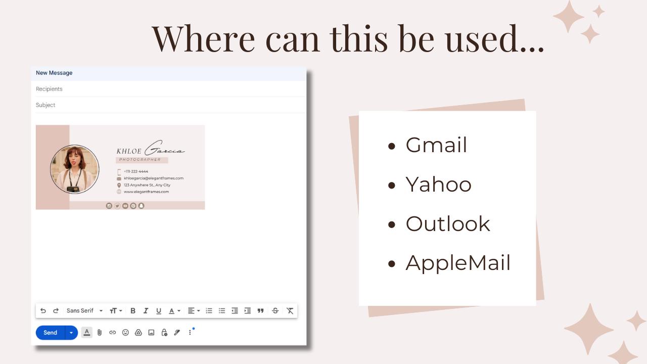 Email Signature Template, Photography Signature Template, Editable ...