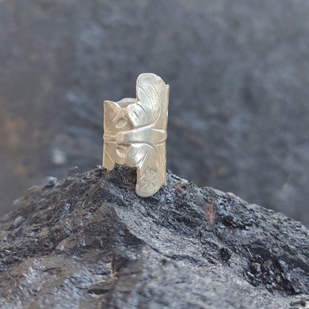 Hoja Ring by Cuenca Mestiza, Made in Argentina, Silver Alloy, Latin ...