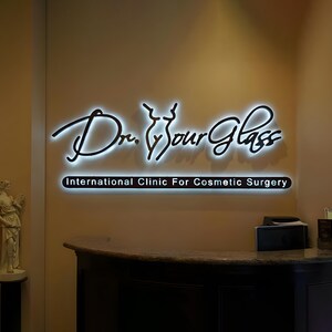 Clinic Business Sign, Metal Backlit Sign, LED Light Sign, Aesthetic ...
