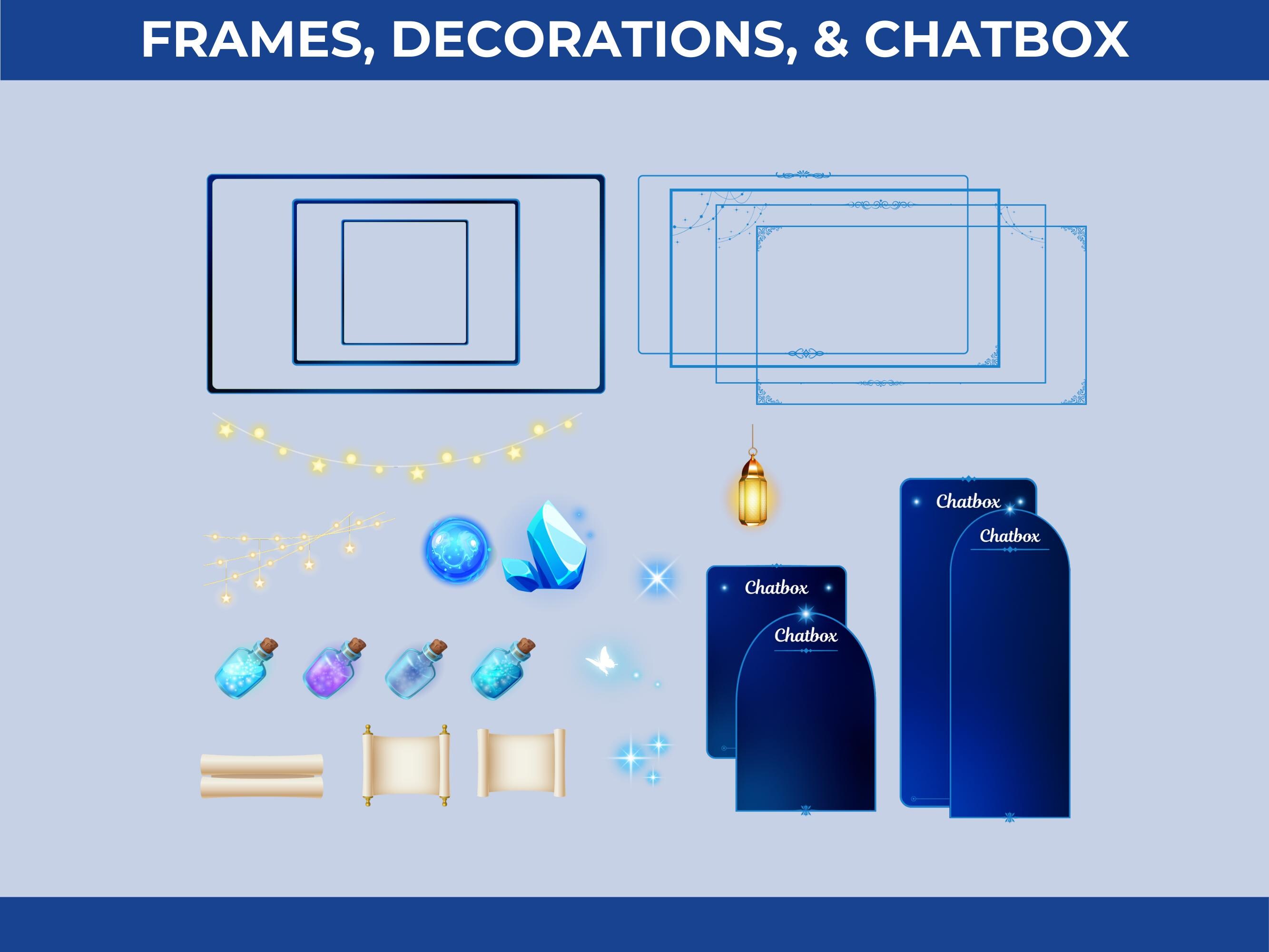 Magical Blue Medieval Castle Twitch Kingdom Panels Fantasy Stream ...