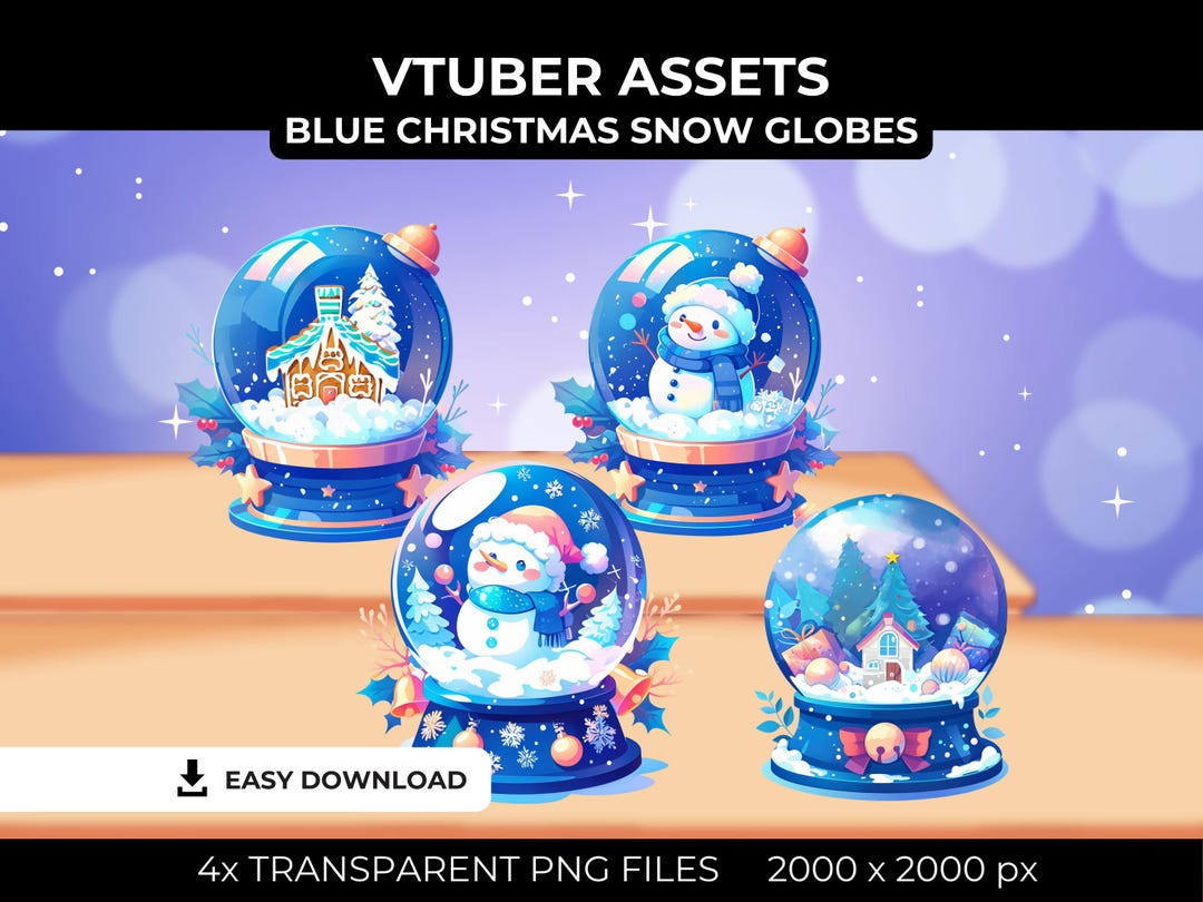 Christmas Snow Globe Vtuber Assets PNG Winter Decorationstransparent ...