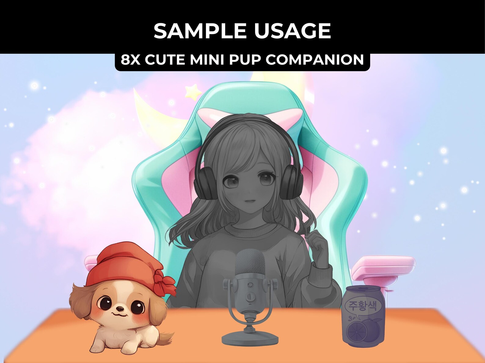 Cute Mini Pup Vtuber Asset | Kawaii Puppy PNG | Dog Companion ...