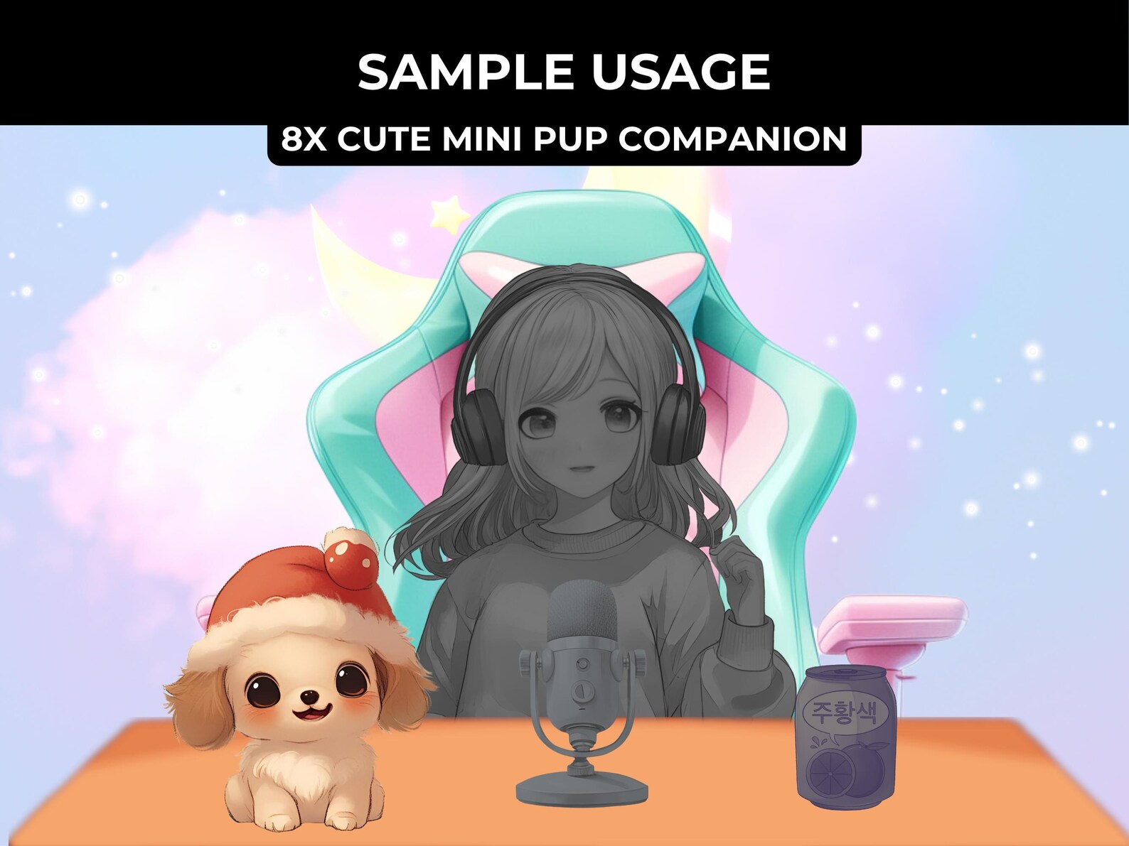 Cute Mini Pup Vtuber Asset | Kawaii Puppy PNG | Dog Companion ...