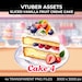 Cake Vtuber Assets PNG | Kawaii Cake Decorations | Transparent Props ...