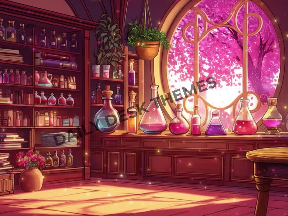 Bright Pink Gradient Magical Alchemy Overlay Twitch Desktop Virtual ...