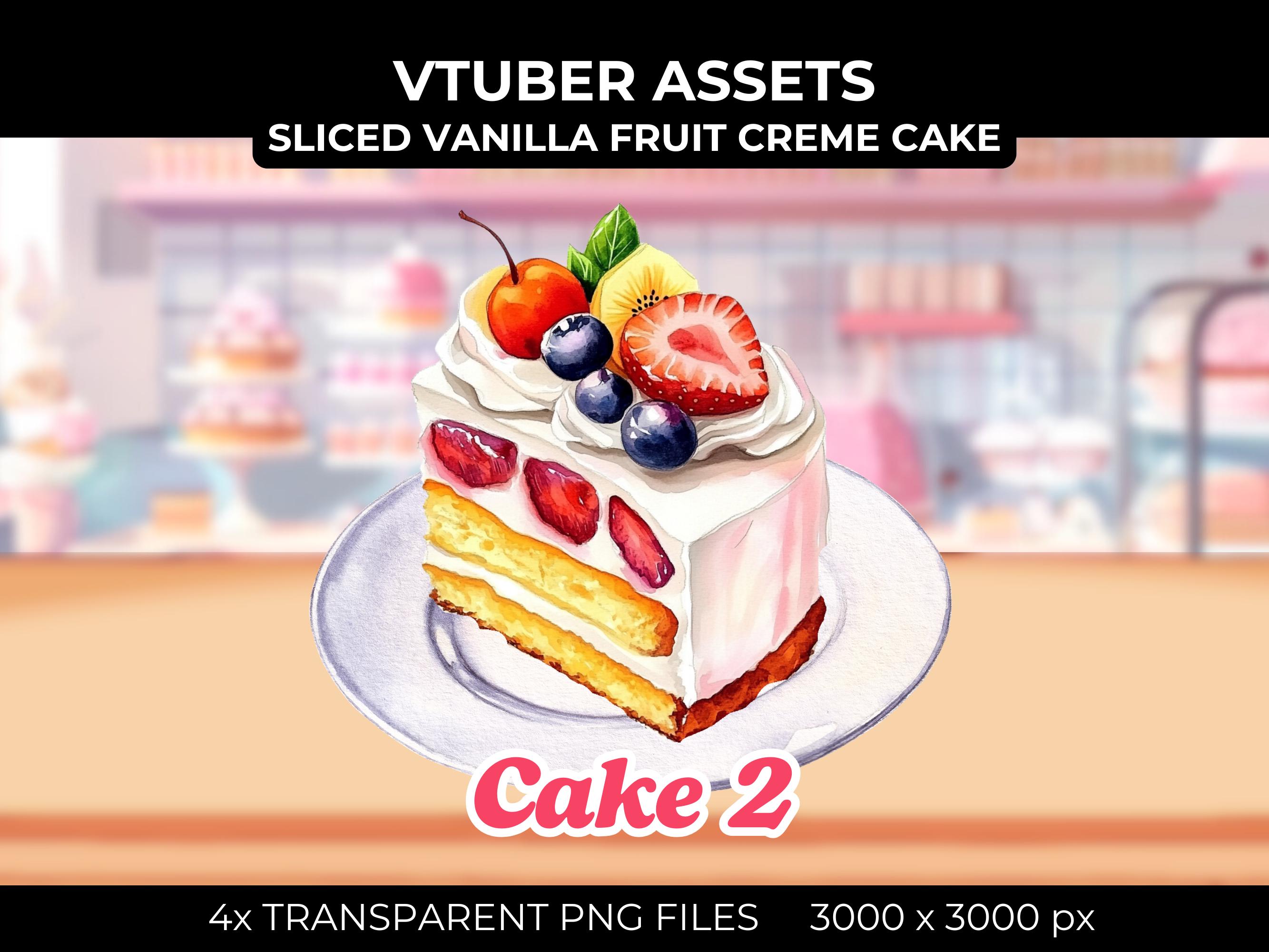 Cake Vtuber Assets PNG | Kawaii Cake Decorations | Transparent Props ...