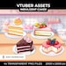 Cake Vtuber Assets PNG Kawaii Cake Decorations | Transparent Props ...