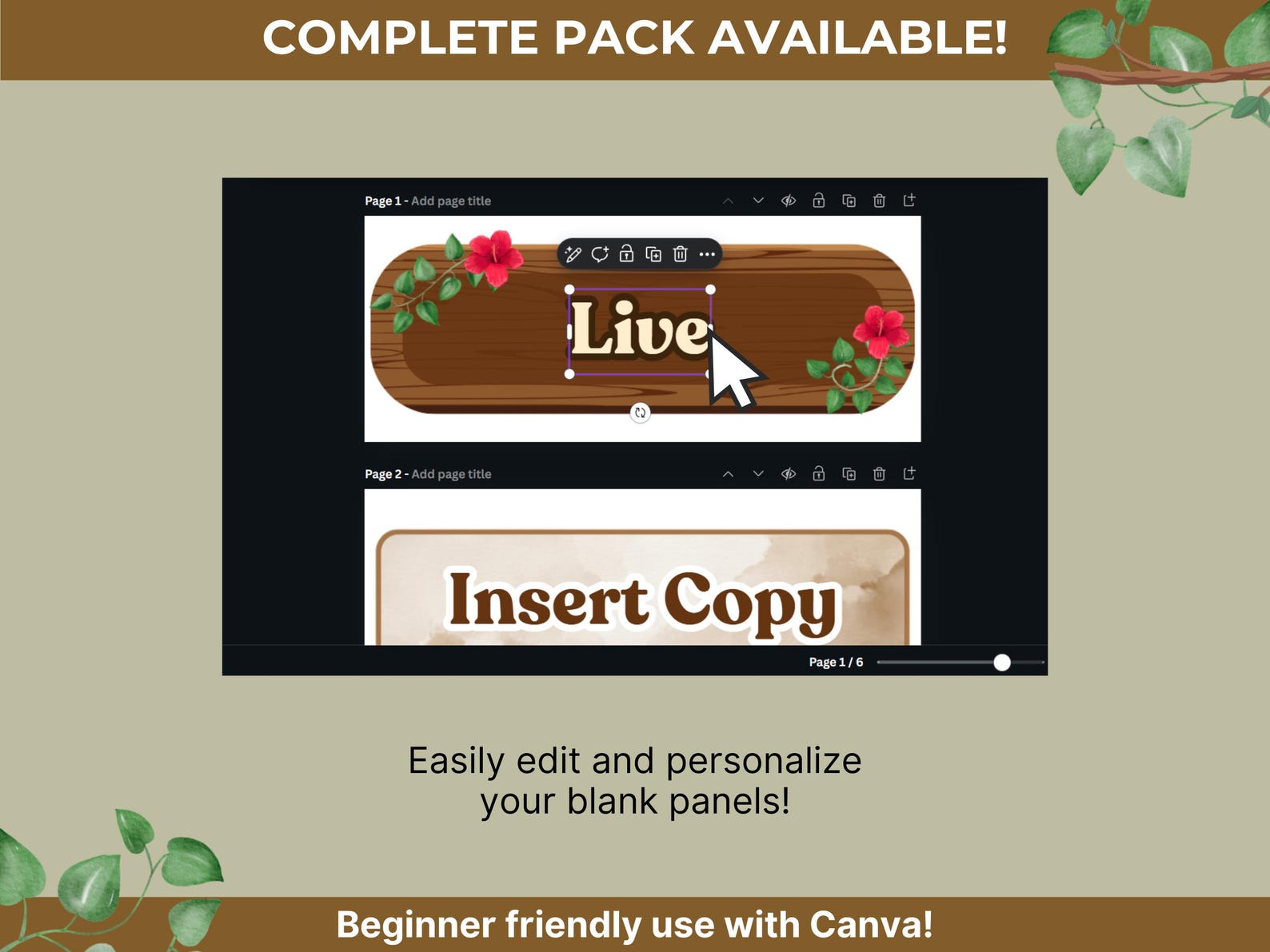 Cozy Wood Plant Twitch Stream Decoration Panels Twitch Panels LOFI ...