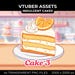 Cake Vtuber Assets PNG Kawaii Cake Decorations | Transparent Props ...