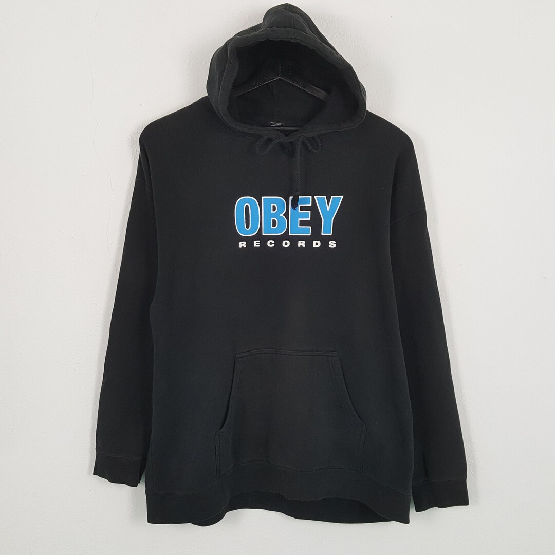 OBEY RECORD Skateboard Streetwear Style Hoodies - Etsy