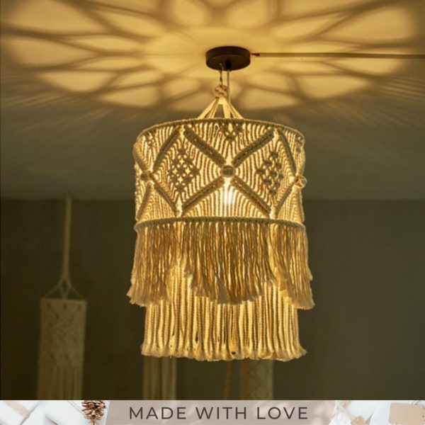 Macrame Lampshade - Etsy