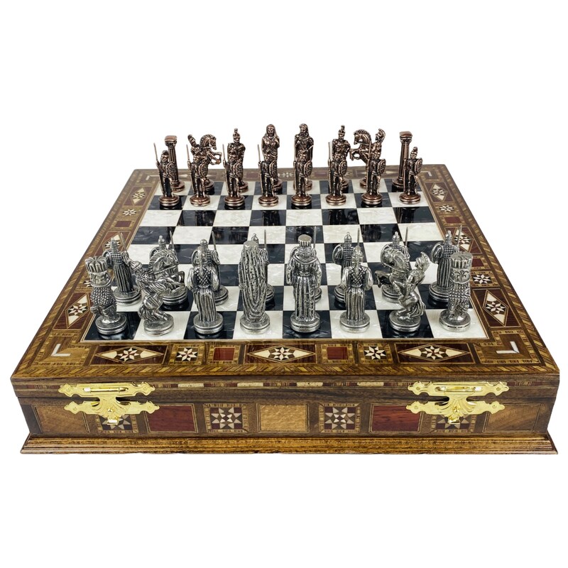 Antique Chess Set - Etsy