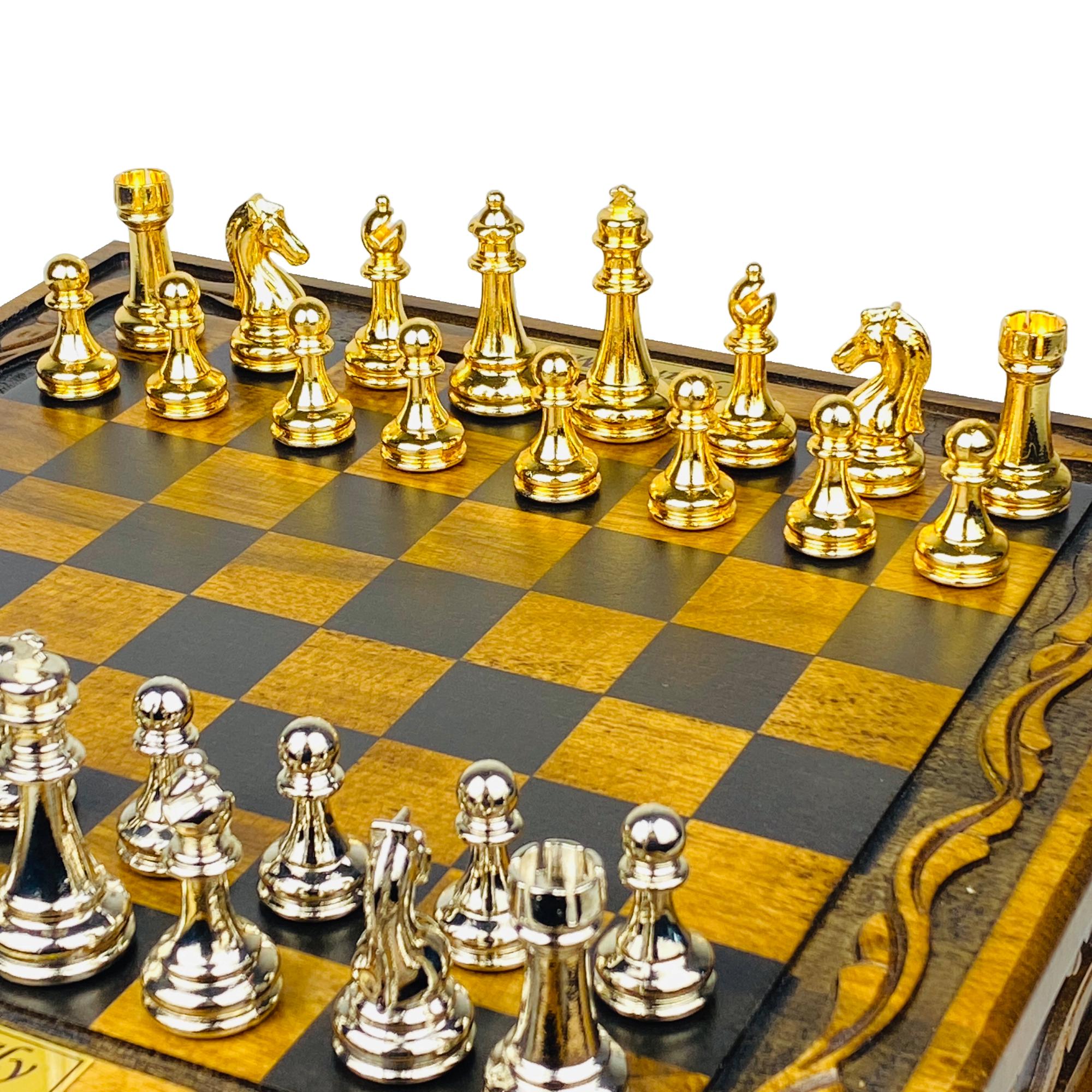 Luxury Chess Set With Classic Style Metal Chess Pieces- High Quality ...