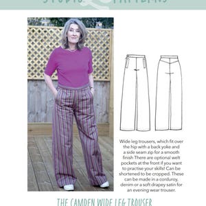 Independent Quality Dressmaking Paper Pattern. Wide Leg Trousers With ...