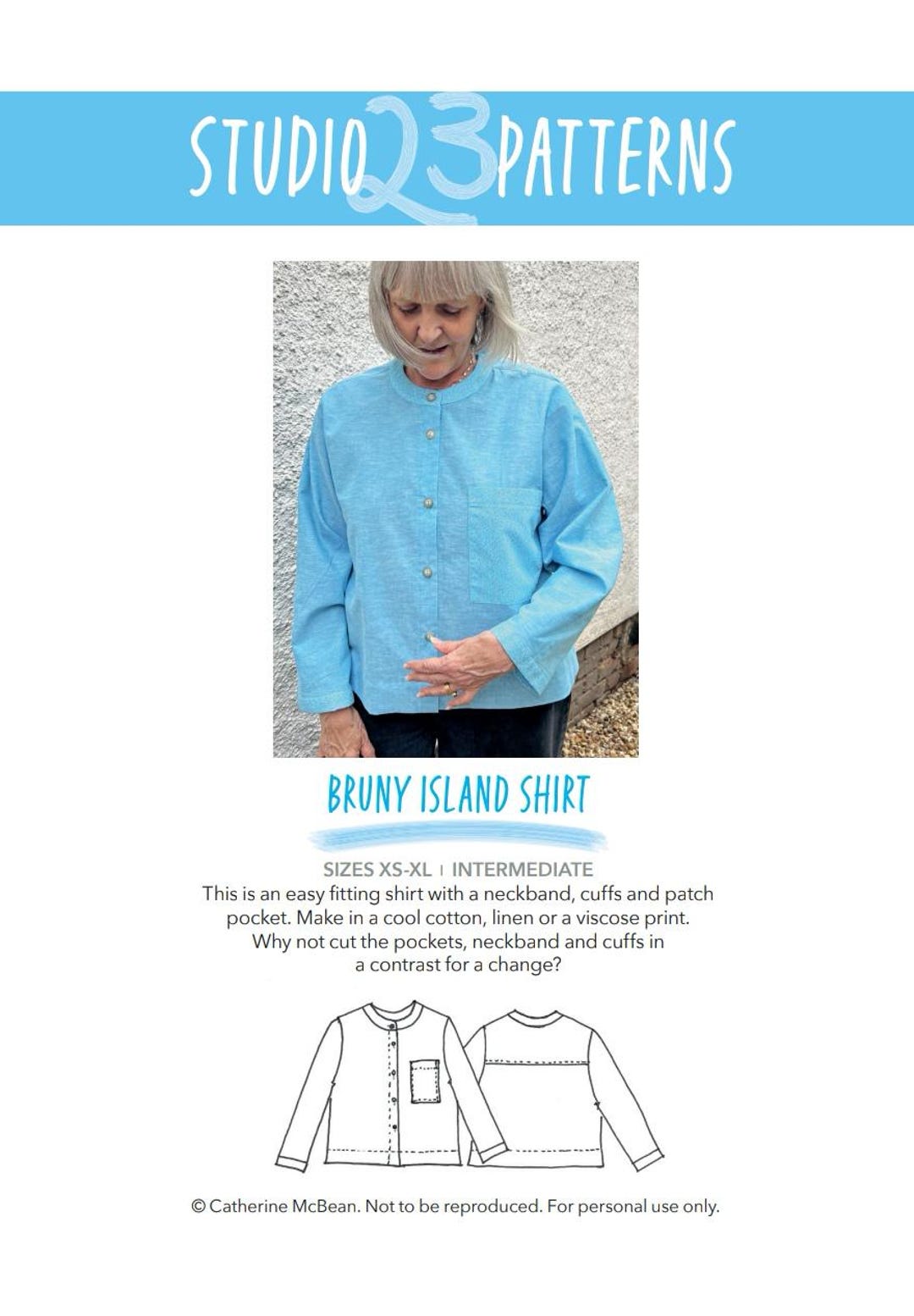 Independent Quality Dressmaking Paper Pattern. A Simple Boxy Shirt ...