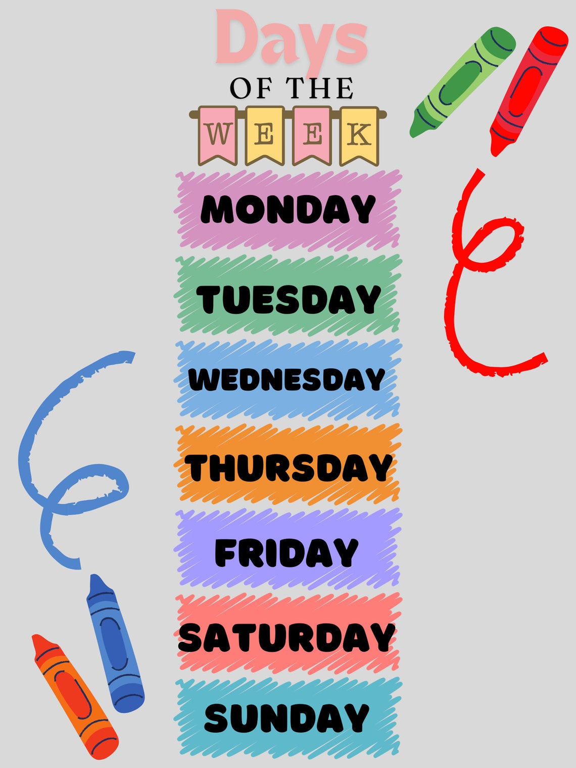 Days of the Week - Etsy