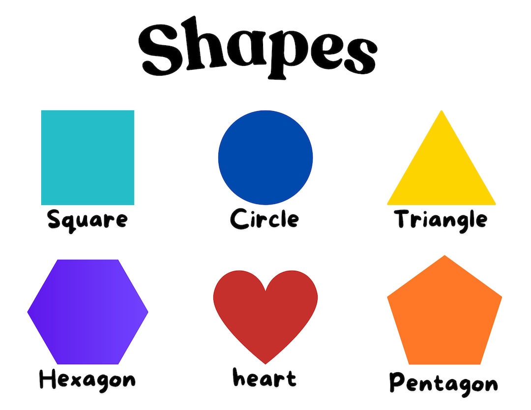 Shapes - One Sheet - Etsy
